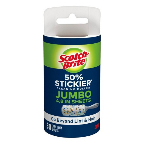 Scotch-brite 50% Stickier Giant Surface Lint Remover Roller Refill ...
