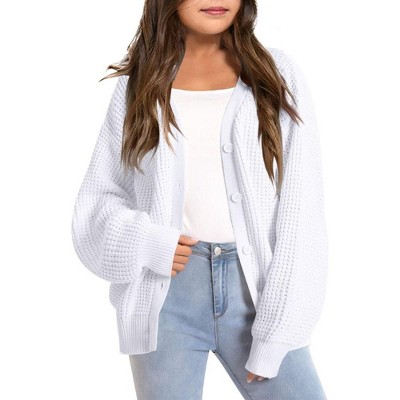 Women's Cardigan Sweater Button-down Long Sleeve Oversized Knit ...