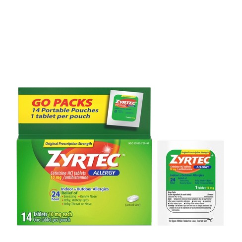 Zyrtec 24 Hour Allergy Relief Tablets - Cetirizine Hcl : Target