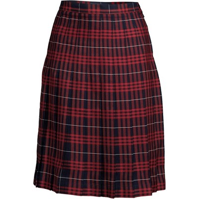 Lands' End School Uniform Women's Plaid Pleated Skirt Below The Knee ...
