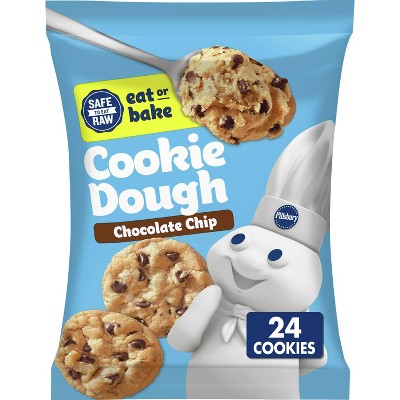 Pillsbury Chocolate Chip Cookie Dough - 16oz/24ct : Target