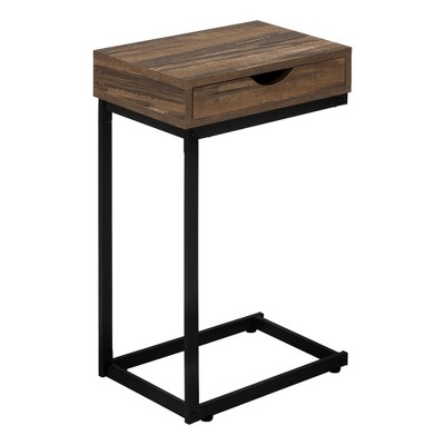 C Table Thick Panel Top Accent Table Gray/reclaimed Wood - Everyroom ...