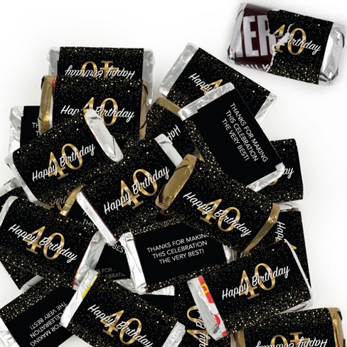 40th Birthday Birthday Candy Party Favors Hershey's Miniatures ...