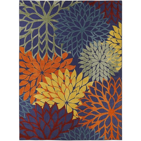 Nourison Aloha Floral Bloom Flatweave High-low Indoor Outdoor Area Rug ...