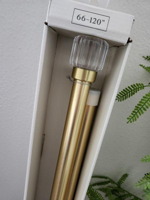 Clear Ribbed Curtain Rod Brass - Threshold™ : Target