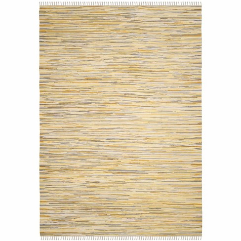 Rag Rug Rar129 Hand Woven Indoor Area Rug - Gold/multi - 6'x9 ...