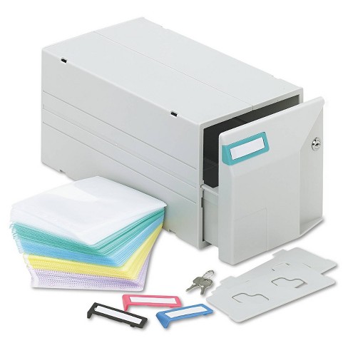 Locking Cd/dvd Storage Drawer - Innovera: Plastic, Solid Pattern, White ...