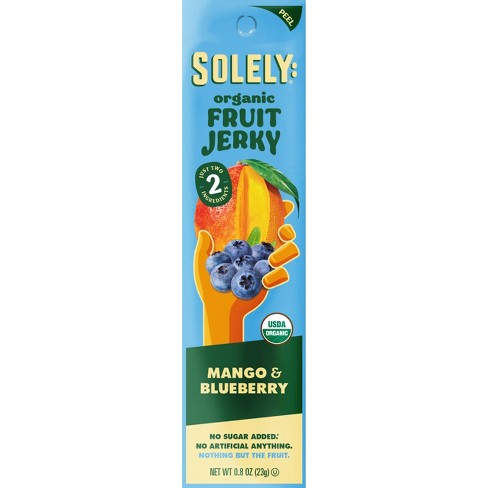 Solely Organic Mango & Blueberry Fruit Jerky - 0.8oz : Target