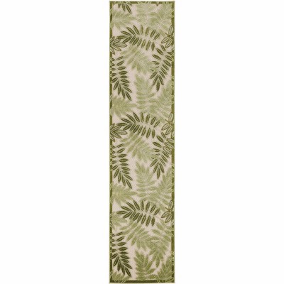 Nourison Aloha Floral Leaf Flatweave High-low Indoor Outdoor Runner Rug ...