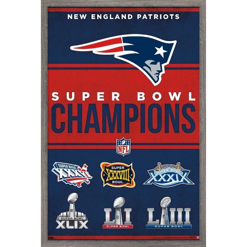 Trends International Nfl New England Patriots - Champions 23 Framed ...