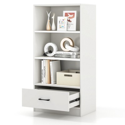 Costway 4-tier Bookcase 48'' Display Bookshelf Storage Organizer With ...