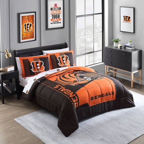Nfl Cincinnati Bengals Status Bed In A Bag Sheet Set - Queen : Target