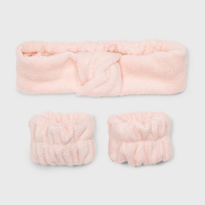 Towel Fabric Headband And Hand Wrap Set 3pc A New Day Pink Target
