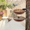 2-Piece Foldable Bird Feeder Tray for Fence Mounting - Multi-Use as ...