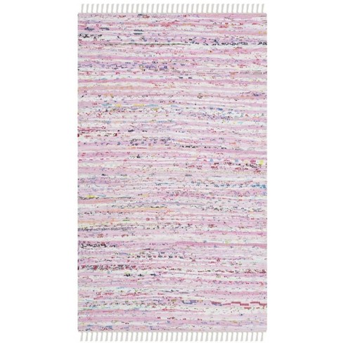 Rag Rug Rar125 Hand Woven Indoor Accent Rug - Light Pink/multi - 2'6"x4 ...