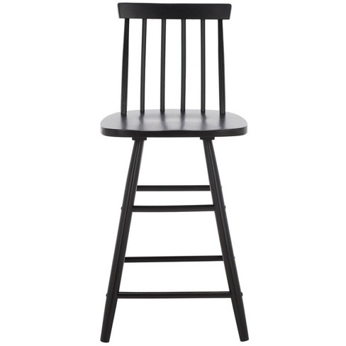 May Wood Counter Stool - Black - Safavieh : Target