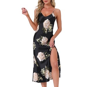 INSPIRE CHIC Womnes Floral Satin Nightgowns Camisole Sleepwear ...