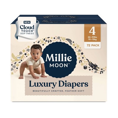 Millie Moon Luxury Diapers Size 4 - 72ct : Target