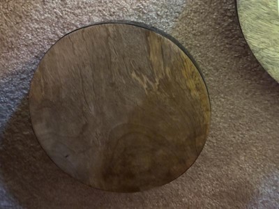 Auldhome Design Farmhouse Round Wooden Risers 2pc Set, Rustic ...