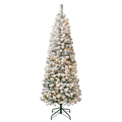 National Tree Company First Traditions Pre-lit Medium Flocked Acacia ...