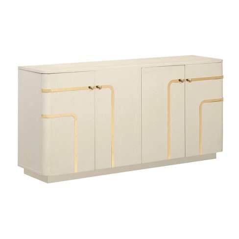 Treasure Trove Accents 4 Door Credenza Chatsworth Cream gold Target