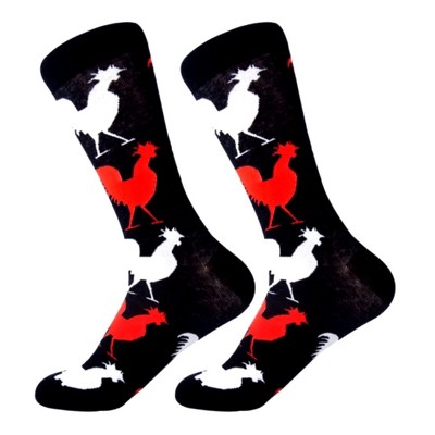 Rooster Pattern Socks (men's Sizes Adult Large) From The Sock Panda ...