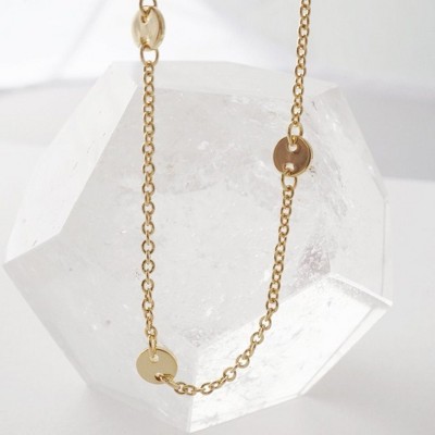 Milky Way Disc Chain Bracelet In Gold, Rose Gold, Silver - Honeycat ...