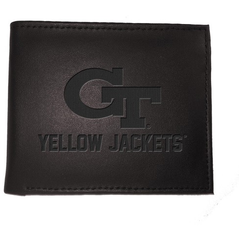 Evergreen Ncaa Georgia Tech Yellow Jackets Black Leather Bifold Wallet ...