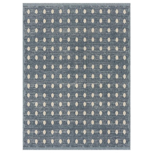 Luxe Weavers Modern Geometric Dots Blue 5x7 Area Rug : Target