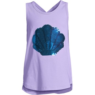 Lands' End Kids Graphic Tank Top - X-small - Seashell : Target