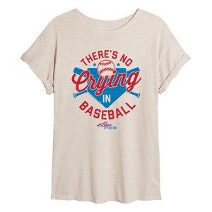 Women's - A League Of Their Own - There's No Crying In Baseball Red ...