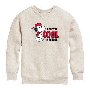 Boys' - Peanuts - Cool In School Graphic Fleece Sweatshirt : Target