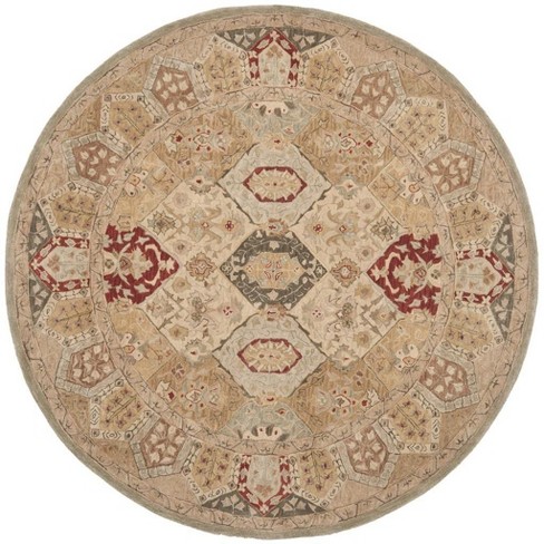 Anatolia An530 Hand Tufted Area Rug - Beige/multi - 6' Round - Safavieh ...