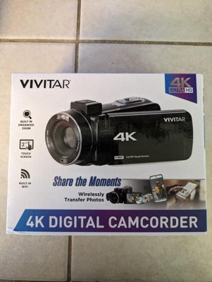 Vivitar 4k Wi-fi Video Hd Camcorder With 18x Digital Zoom And 3” Ips ...