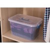 Basicwise Large Clear Storage Container With Lid And Handles, Set Of 3 ...