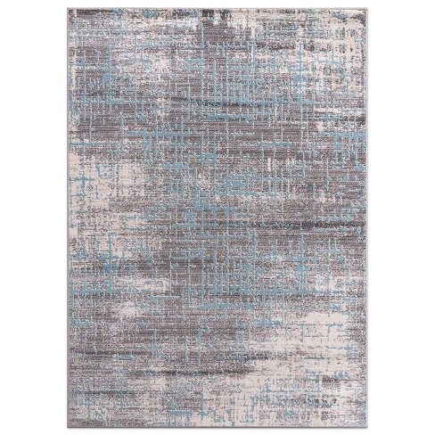 World Rug Gallery Distressed Abstract Design Area Rug - Blue 5'x7' : Target