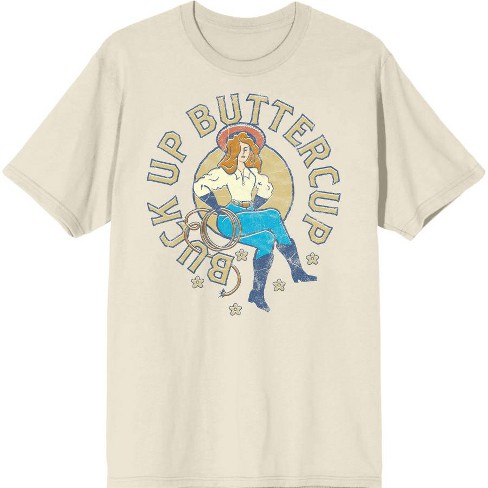 Buck Up Buttercup Adult Natural Crew Neck Short Sleee Tee-xxl : Target