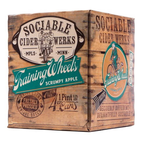 Sociable Training Wheels Scrumpy Apple Hard Cider - 4pk/16 Fl Oz Cans ...
