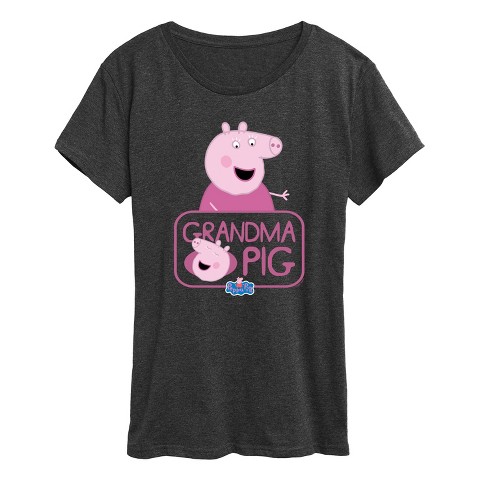 Women's Peppa Pigs Grandma Short Sleeve Graphic T-shirt - Heather ...
