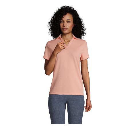 Lands' End Women's Short Sleeve Active Mesh Johnny Collar Polo : Target