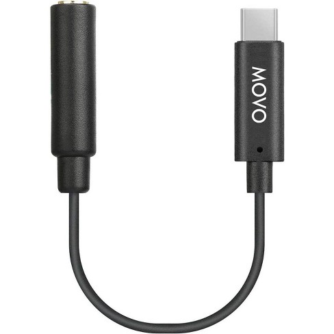 Movo Ucma-1 Female 3.5mm Trs Microphone Adapter Cable To Usb Type-c ...