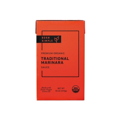 Born Simple Premium Organic Marinara Pasta Sauce - 18oz : Target