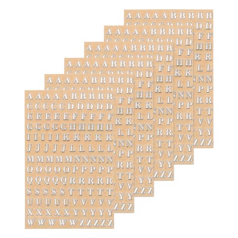 Unique Bargains Diy Crafts Alphabet Stickers 3d Effect Metallic ...
