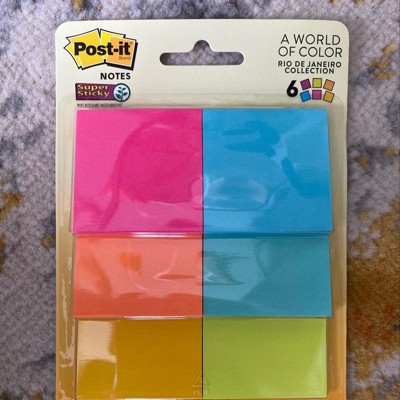 Post-it® Super Sticky Notes, 1 7/8 In. X 1 7/8 In., Energy Boost ...