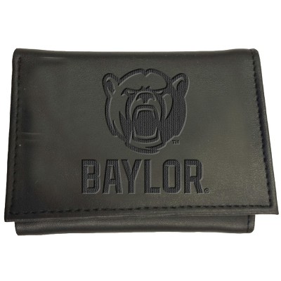 Evergreen Ncaa Baylor Bears Black Leather Trifold Wallet Officially ...