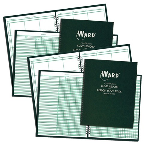 Ward® Combination 9-10 Week Class Record + 6 Period Lesson Plan Book ...