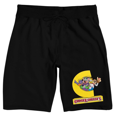 Chuck E. Cheese Chuck E. & Jasper Men's Black Sleep Pajama Shorts : Target