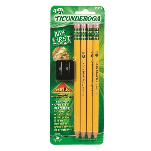 4ct My First Ticonderoga #2 Pencils With Sharpener : Target