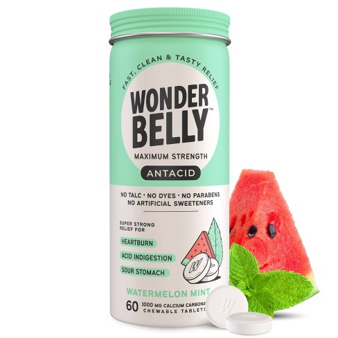 Wonderbelly Antacid 1000mg Chewable Heartburn Relief Tablets ...