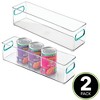 MDesign Plastic Kitchen Pantry Food Storage Bin With Handles, 2 Pack ...